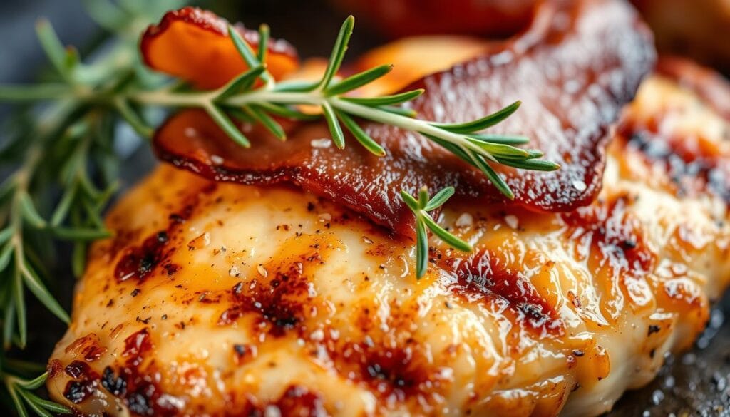 Grilled Chicken with Rosemary and Bacon in 30 Minutes!
